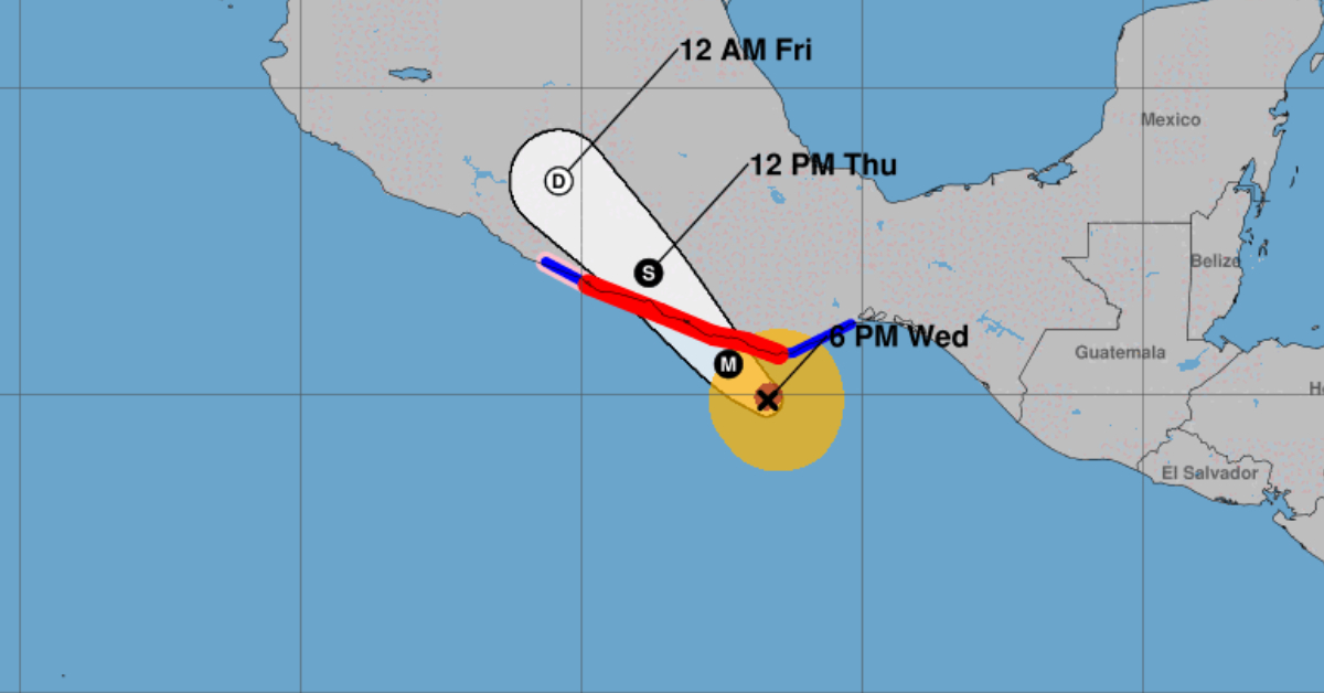 El huracán Erick se intensifica antes de tocar tierra en Guerrero y Oaxaca